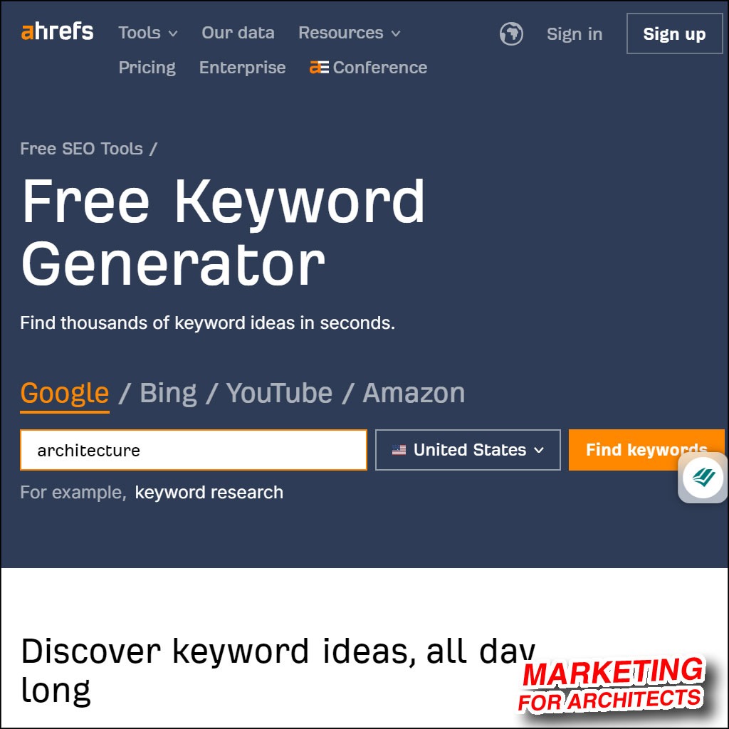 Keywords Research for Architects' Marketing | Marketing For Architects